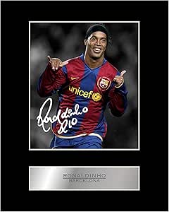 Iconic Pics Ronaldinho Signed Mounted Photo Display Barcelona FC #1 ...