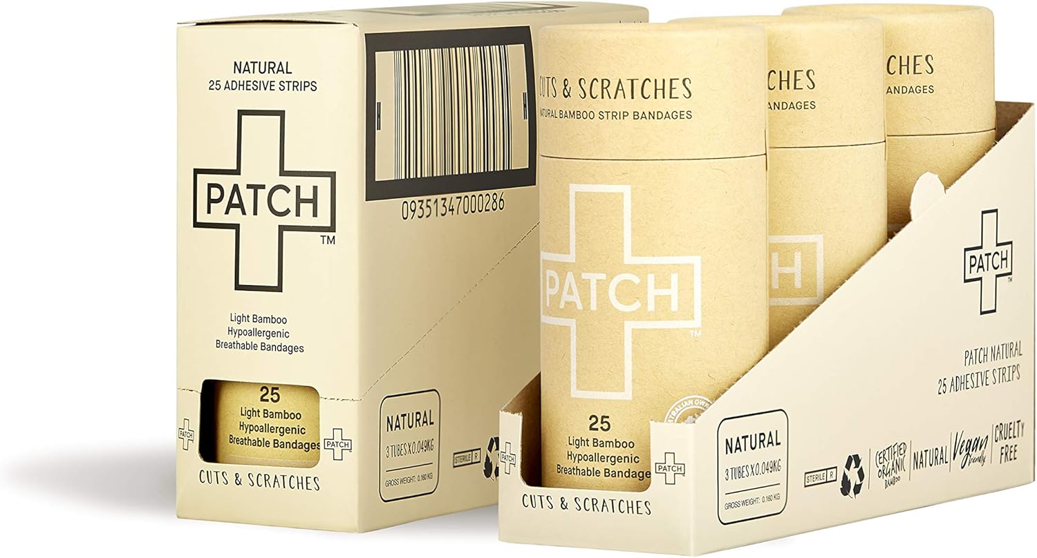 Amazon.com: PATCH Natural Eco-Friendly Bamboo Adhesive Sensitive Skin ...