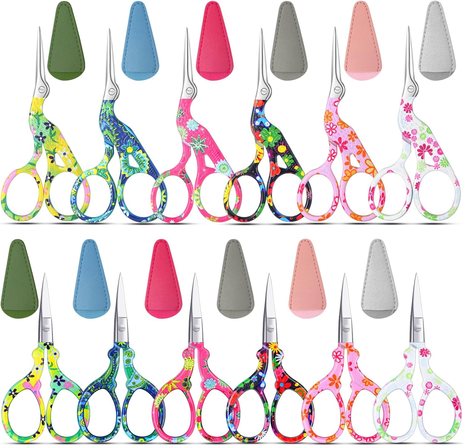 Amazon.com: Therwen 12 Pcs 3.6 Inch Embroidery Scissors with Artificial ...