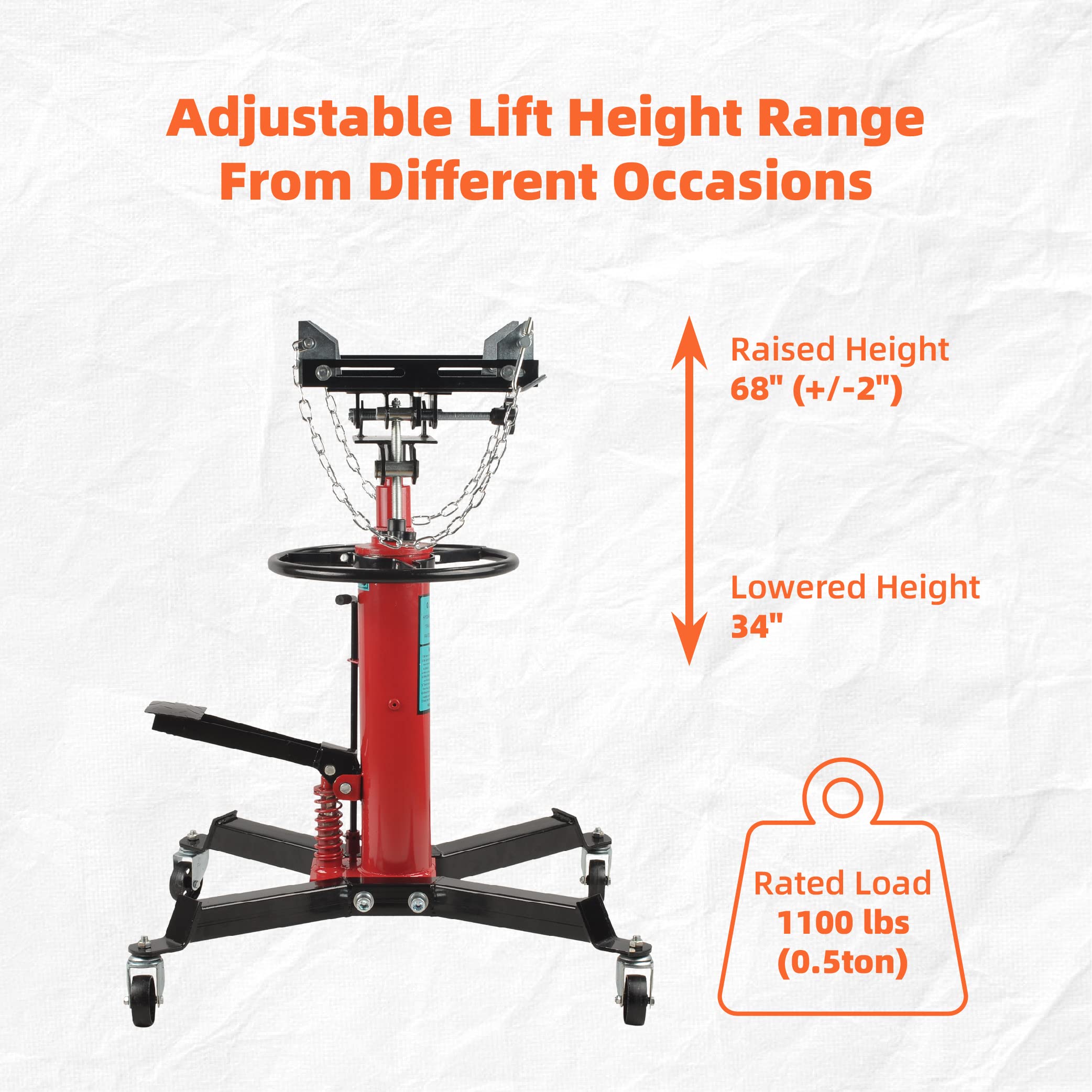 Snapklik.com : TBAPFS 1100Lbs 2 Stage Hydraulic Transmission Jack Stand ...