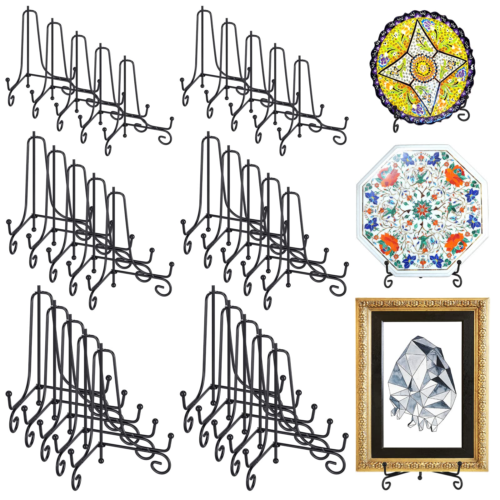 Amazon.com: Nuenen 30 Pack Iron Display Stand 4, 5, 6 Inches Black ...