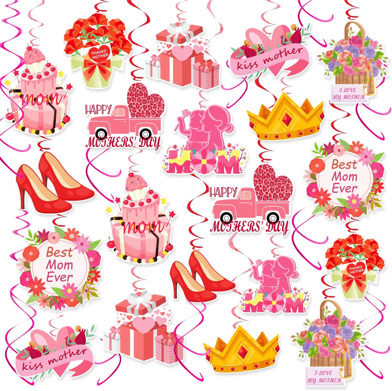 Amazon.com: Mother’s Day Hanging Decorations, Mothers Day Party ...