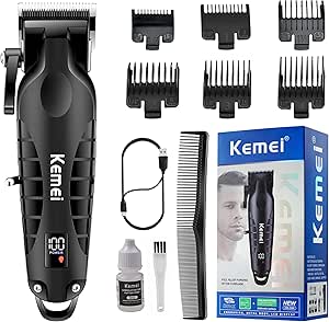 Amazon.com: KEMEI 2290 Professional Hair Clippers for Men Cord/Cordless Hair Cutting Kits, Hair ...