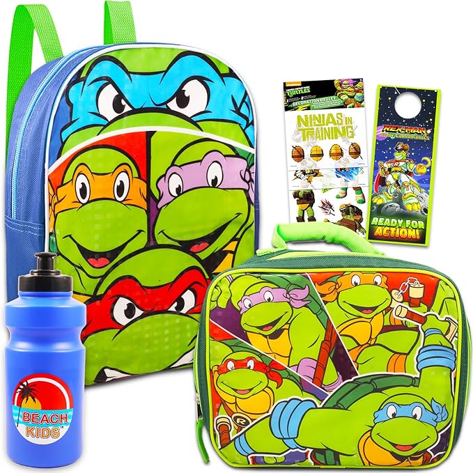 Amazon.com | Teenage Mutant Ninja Turtles Mini Backpack with Lunch Box ...
