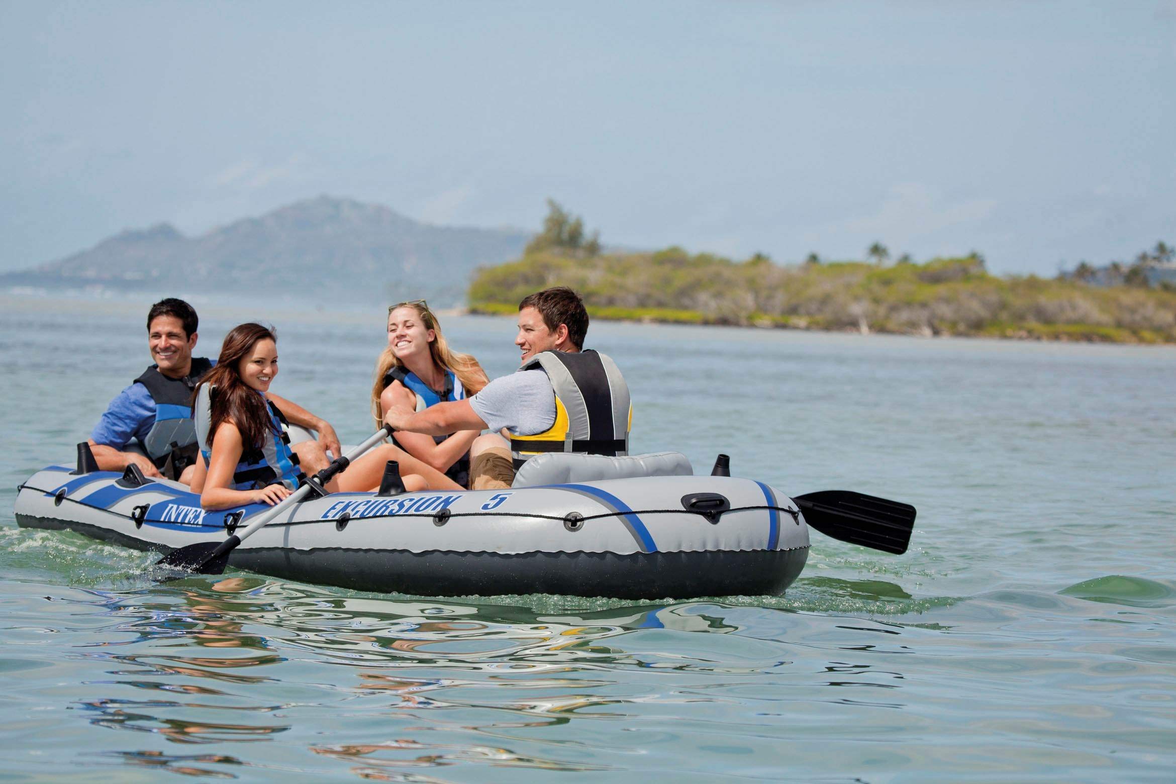 Intex Excursion 5 Person Inflatable Boat SetB01MS6U3LT | Encarguelo.com