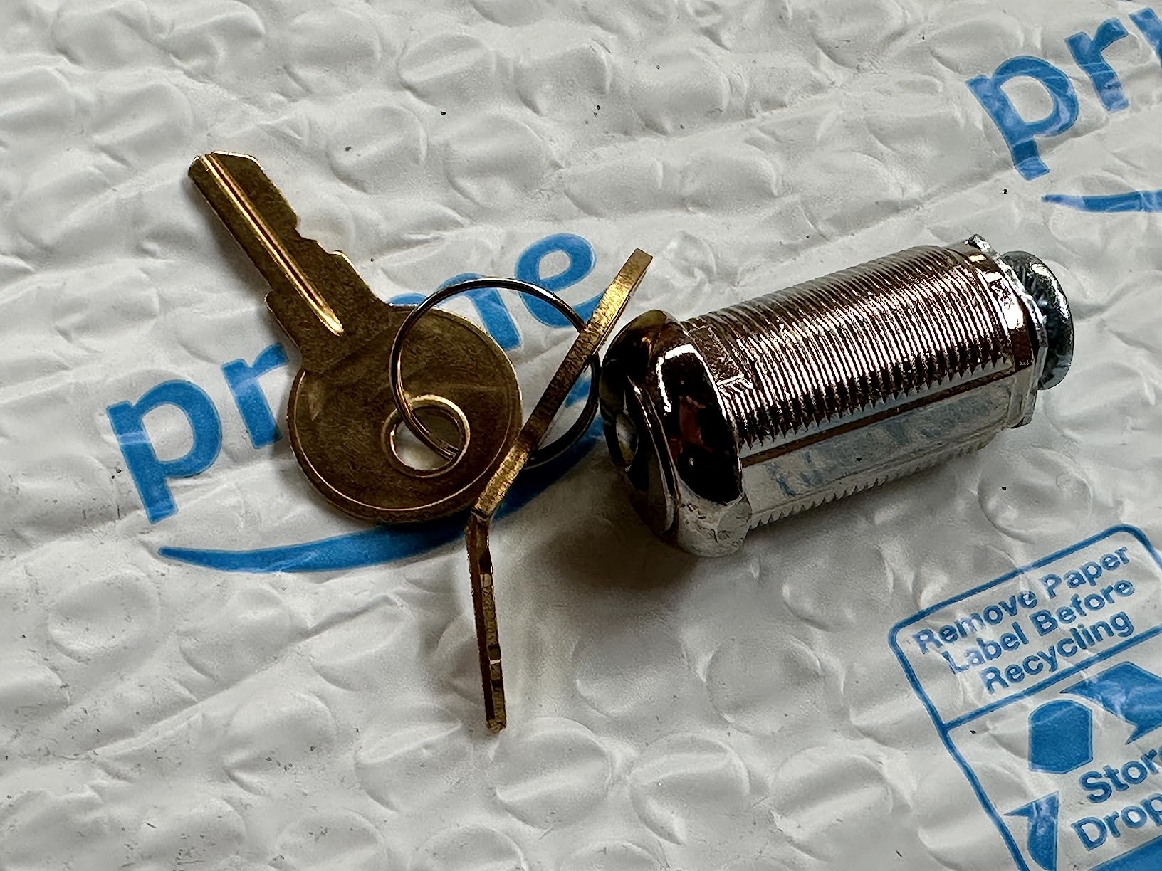 Westway Locks 1-1/8"" Disc Tubular Cam Lock with Chrome Finish - Keyed ...