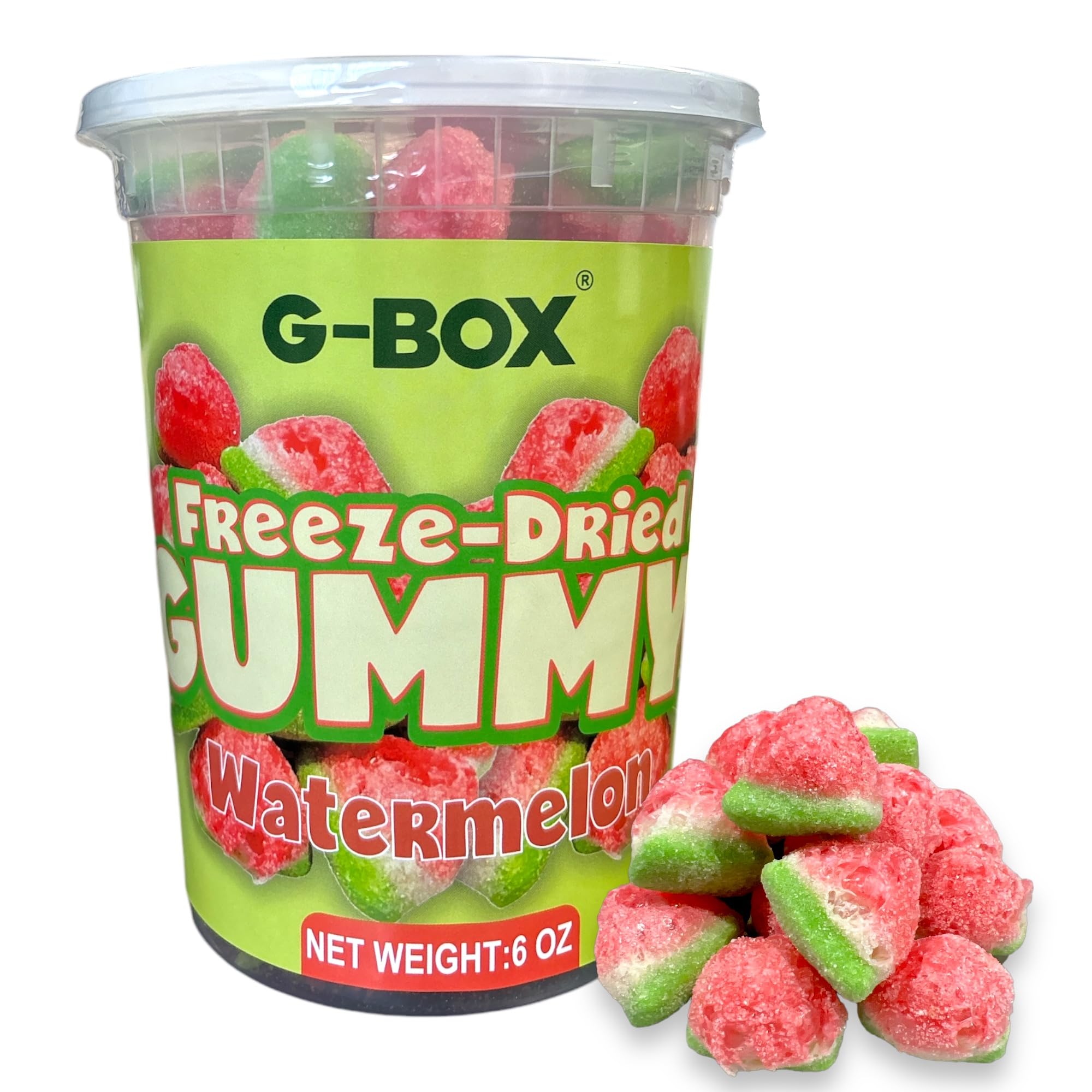 Amazon.com : G-BOX Freeze-Dried Watermelon Gummies Candy 6 OZ, Freeze ...