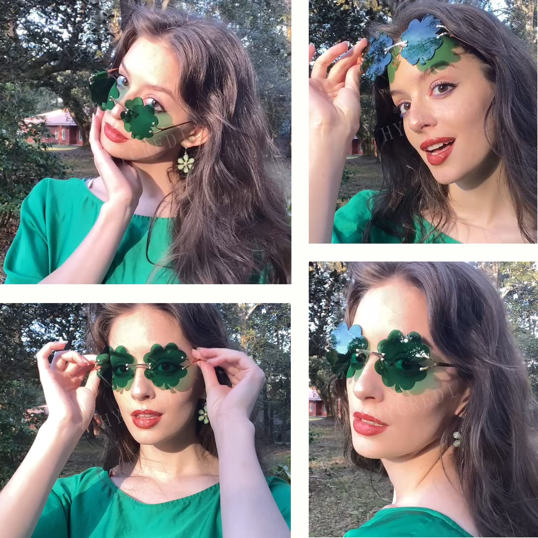 Snapklik.com : Hycredi St Patricks Day Irish Shamrock Sunglasses Green ...