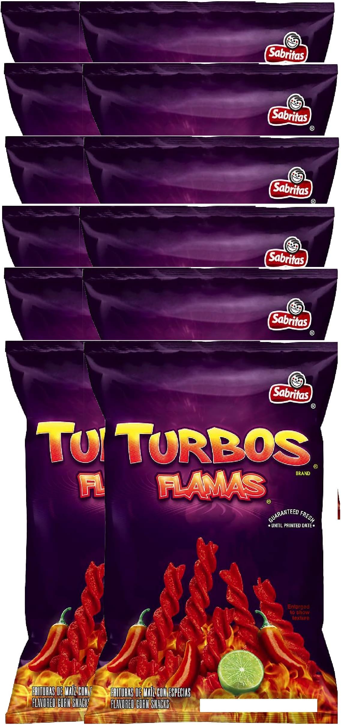 Amazon.com: NEW Sabritas Turbos Flamas Net Wt 9.25oz (12)