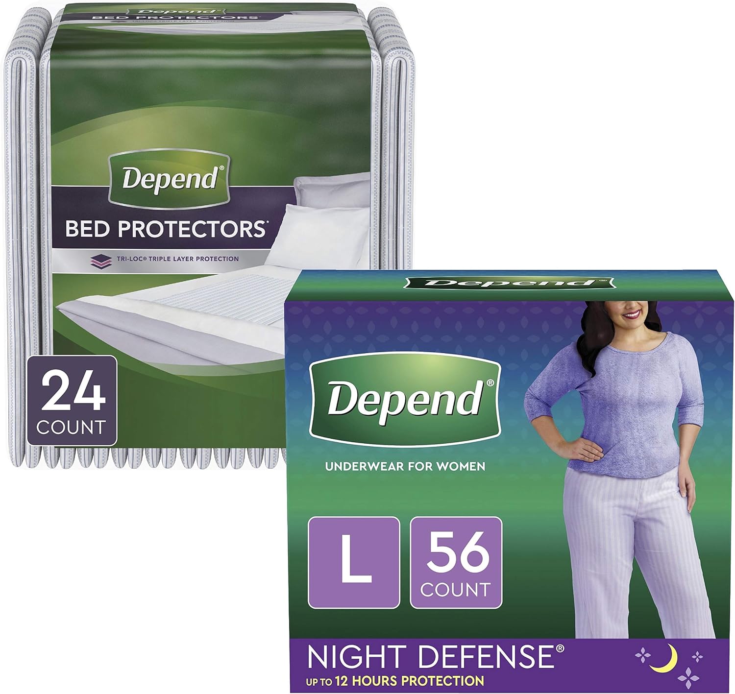 Amazon.com: Depend Nighttime Protection Package: Night Defense ...