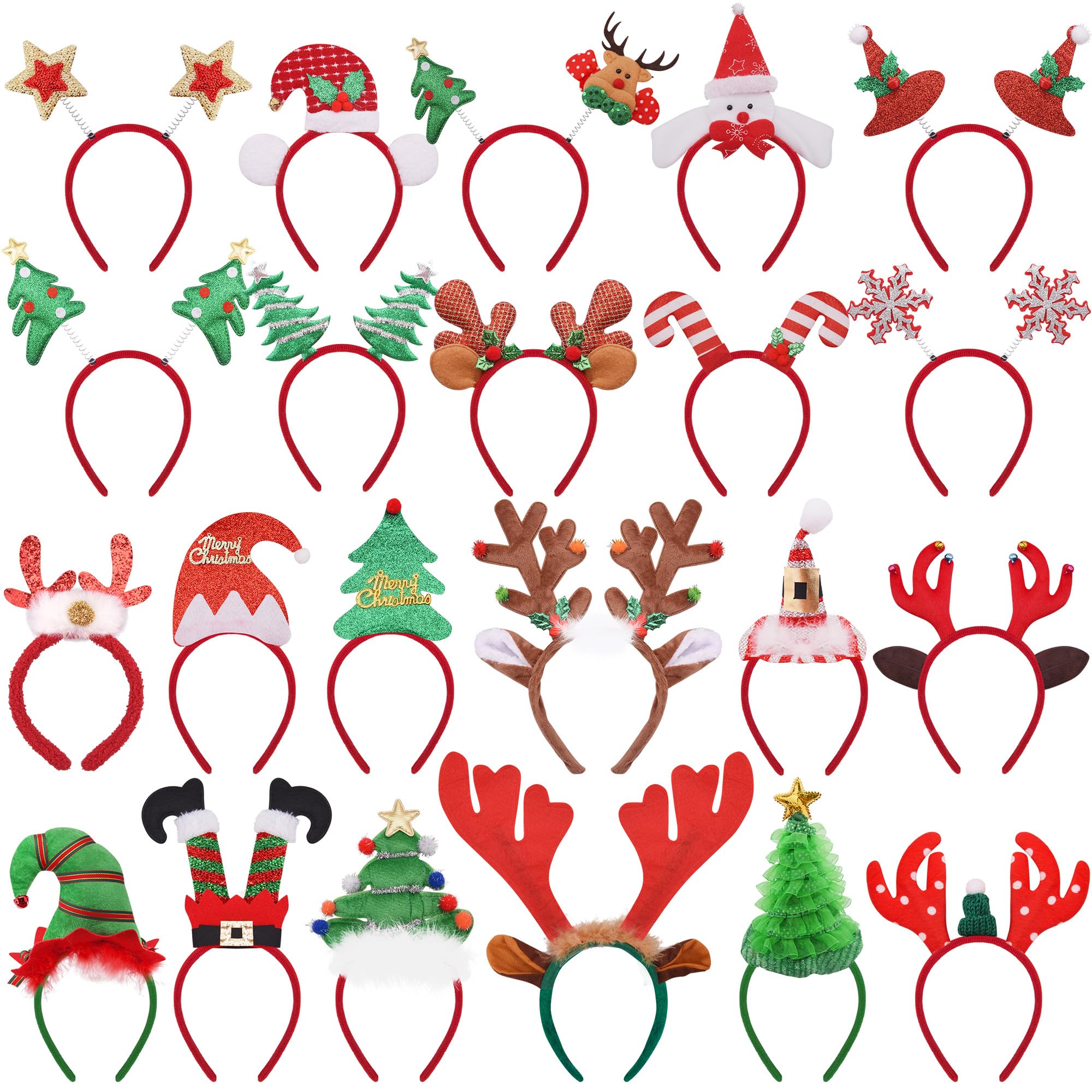 Amazon.com: BQTQ 22 Pieces Christmas Headbands Reindeer Antlers ...