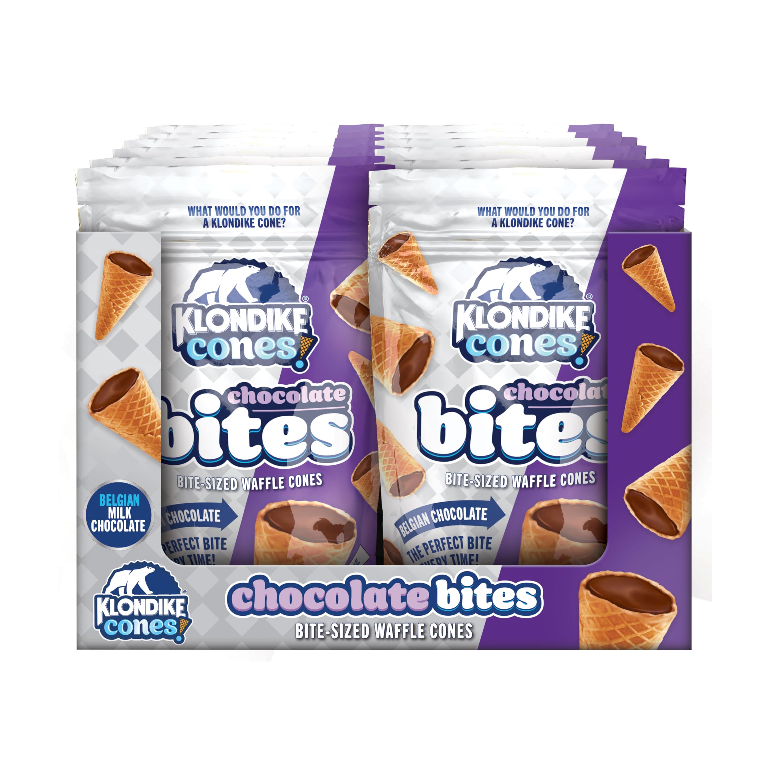 Amazon.com: Klondike Cones - Bite-Size Mini Waffle Cones Filled with ...