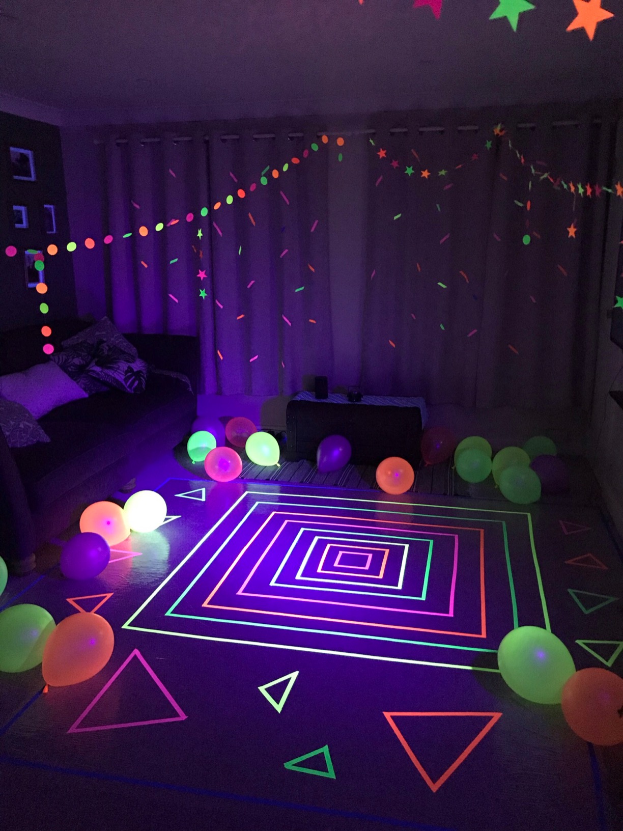 54 Pieces Glow Neon Party Supplies Decorations, Includes 10 Inches Neon ...