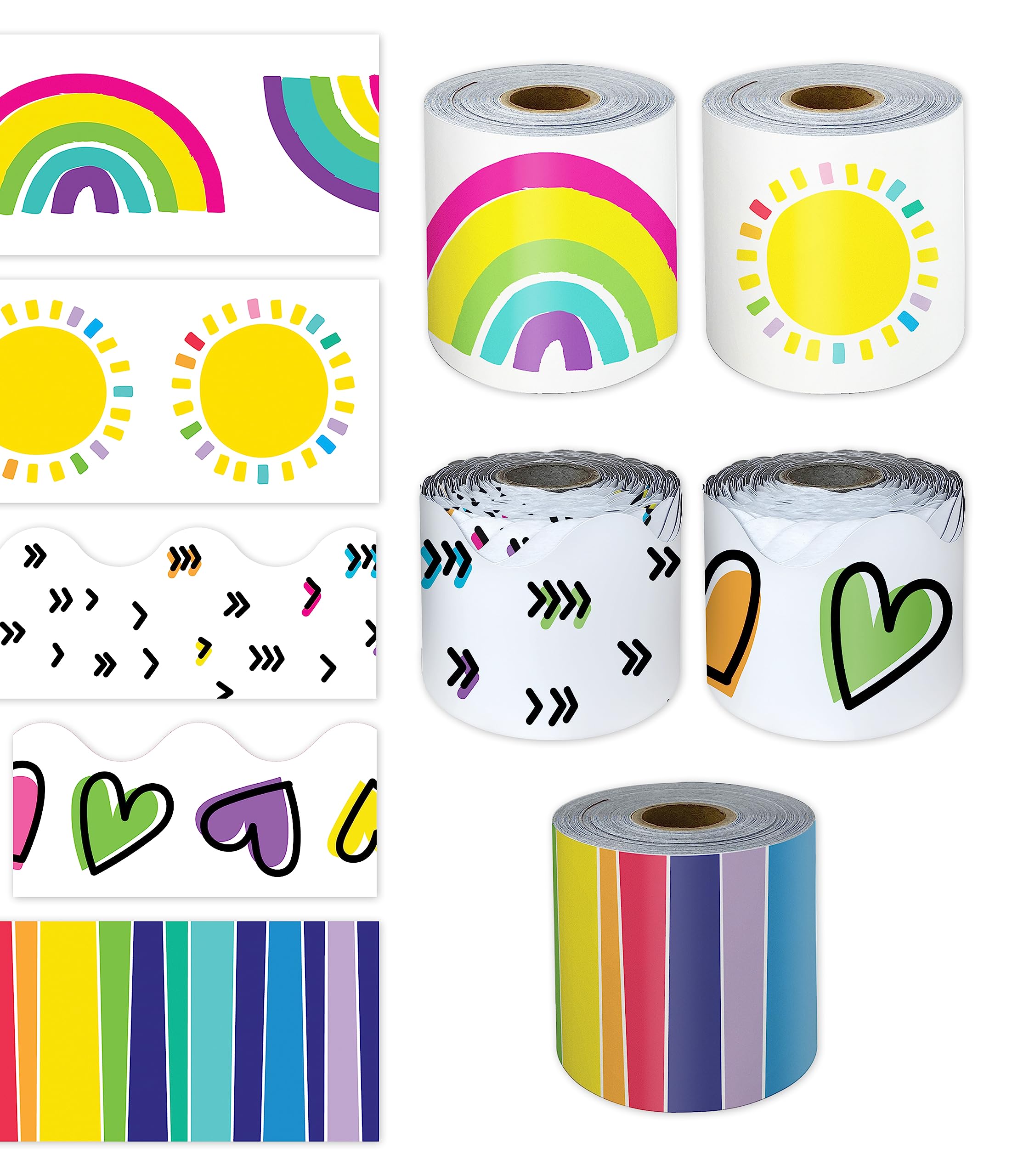 Snapklik.com : Carson Dellosa 5-Pack Sunshine & Rainbow Bulletin Board ...