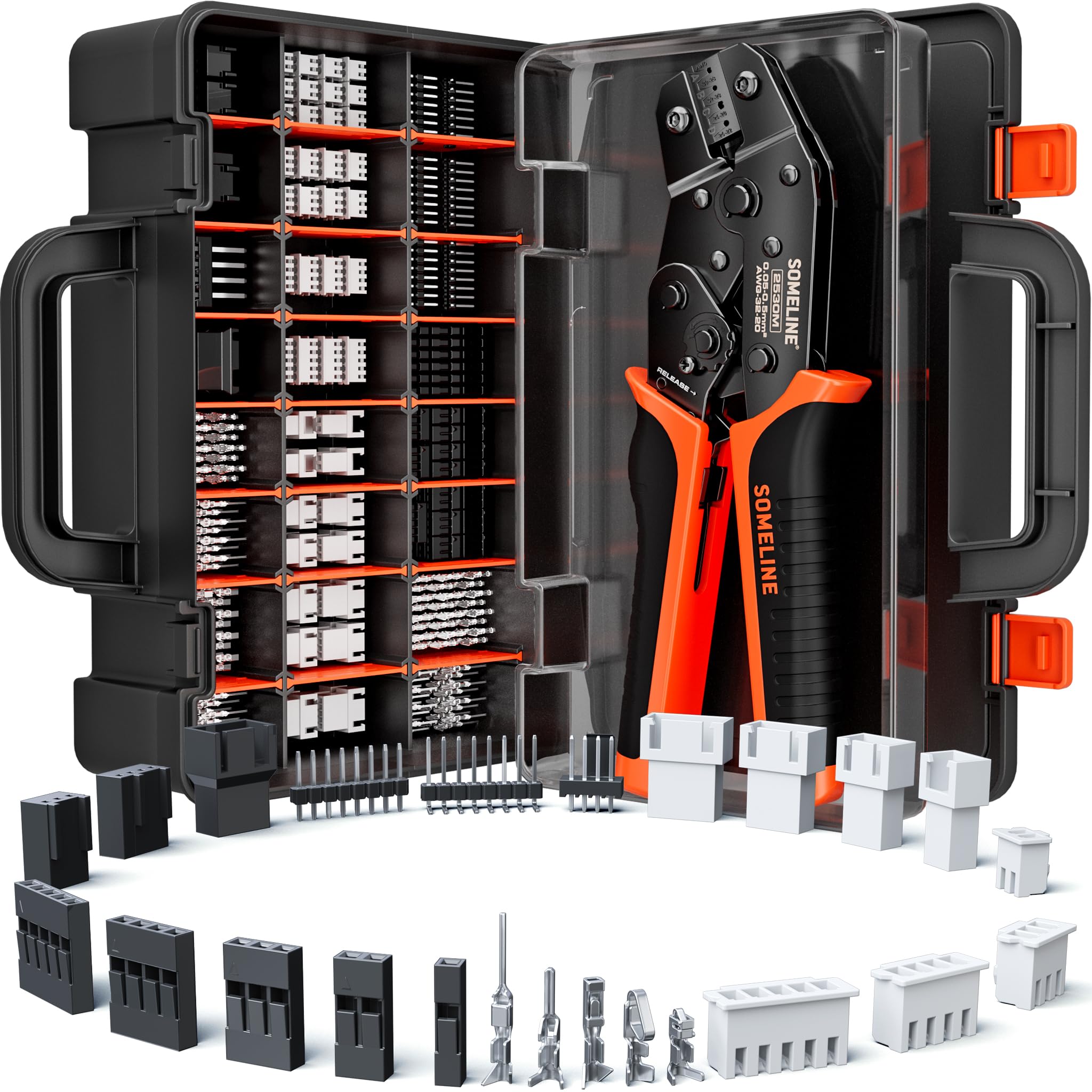 Snapklik.com : Crimp Tool Connector Kit, 24 Types, 32-20 AWG Crimper ...