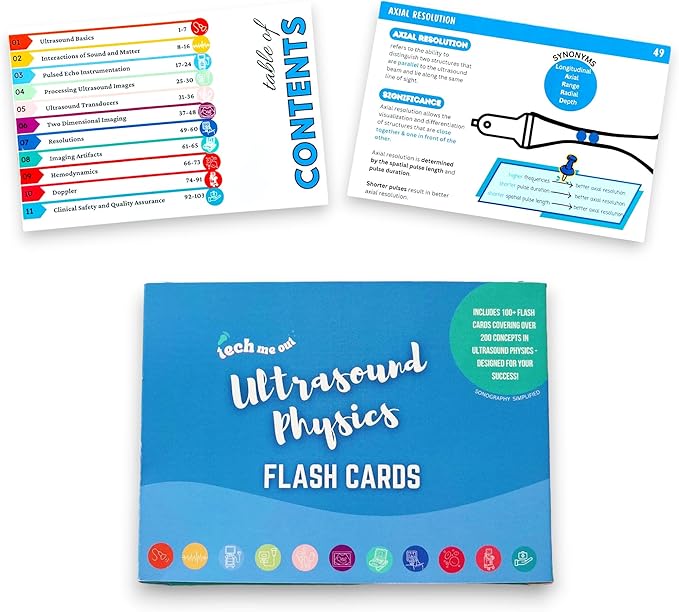 Amazon.com: 100+ Ultrasound Physics Flash Cards, Over 200 Concepts ...