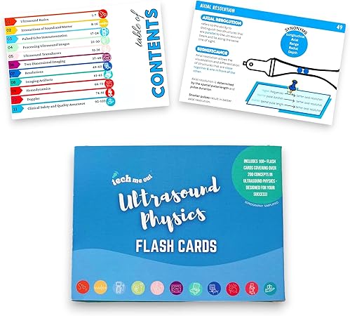 Amazon.com: 100+ Ultrasound Physics Flash Cards, Over 200 Concepts ...
