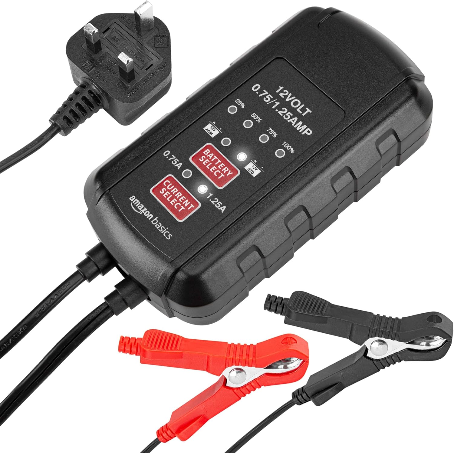 Amazon Basics Automatic Smart 12V Battery Maintainer, UK Plug, Output ...