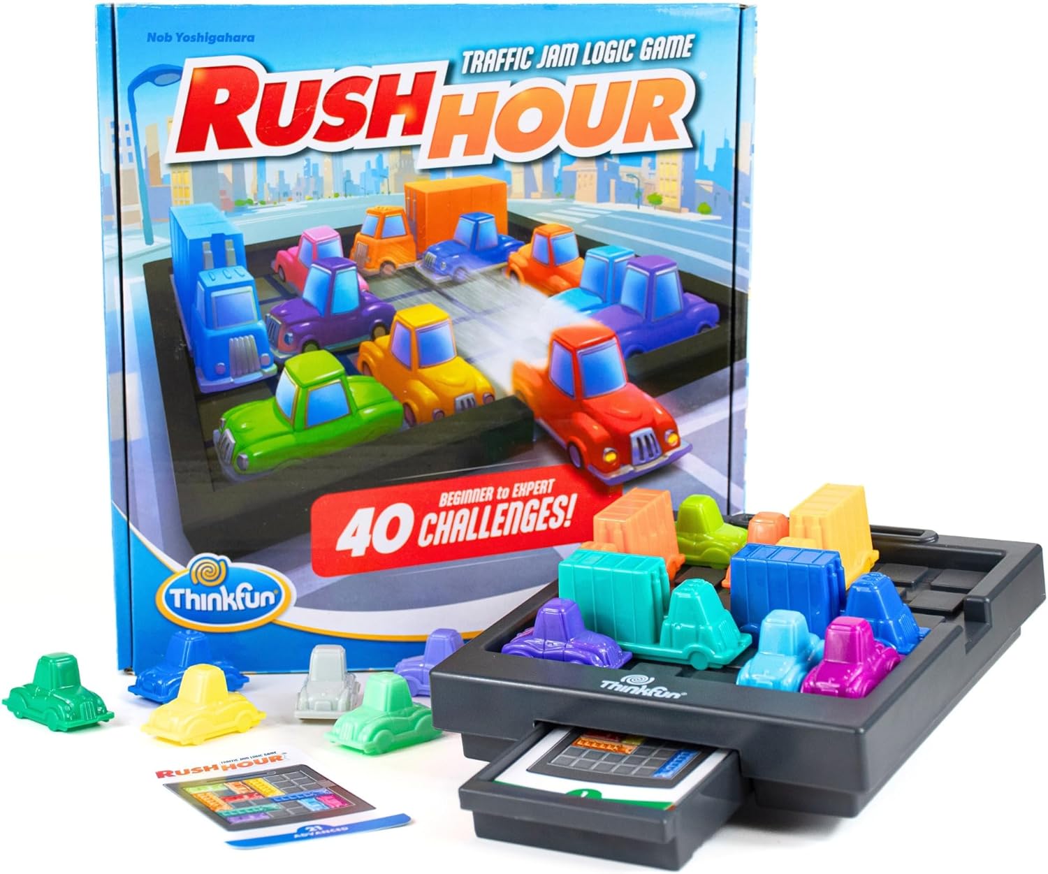 ThinkFun Juego de Mesa de Lógica Rush Hour | Ravensburger Desafío de Tráfico con 40 Retos ...