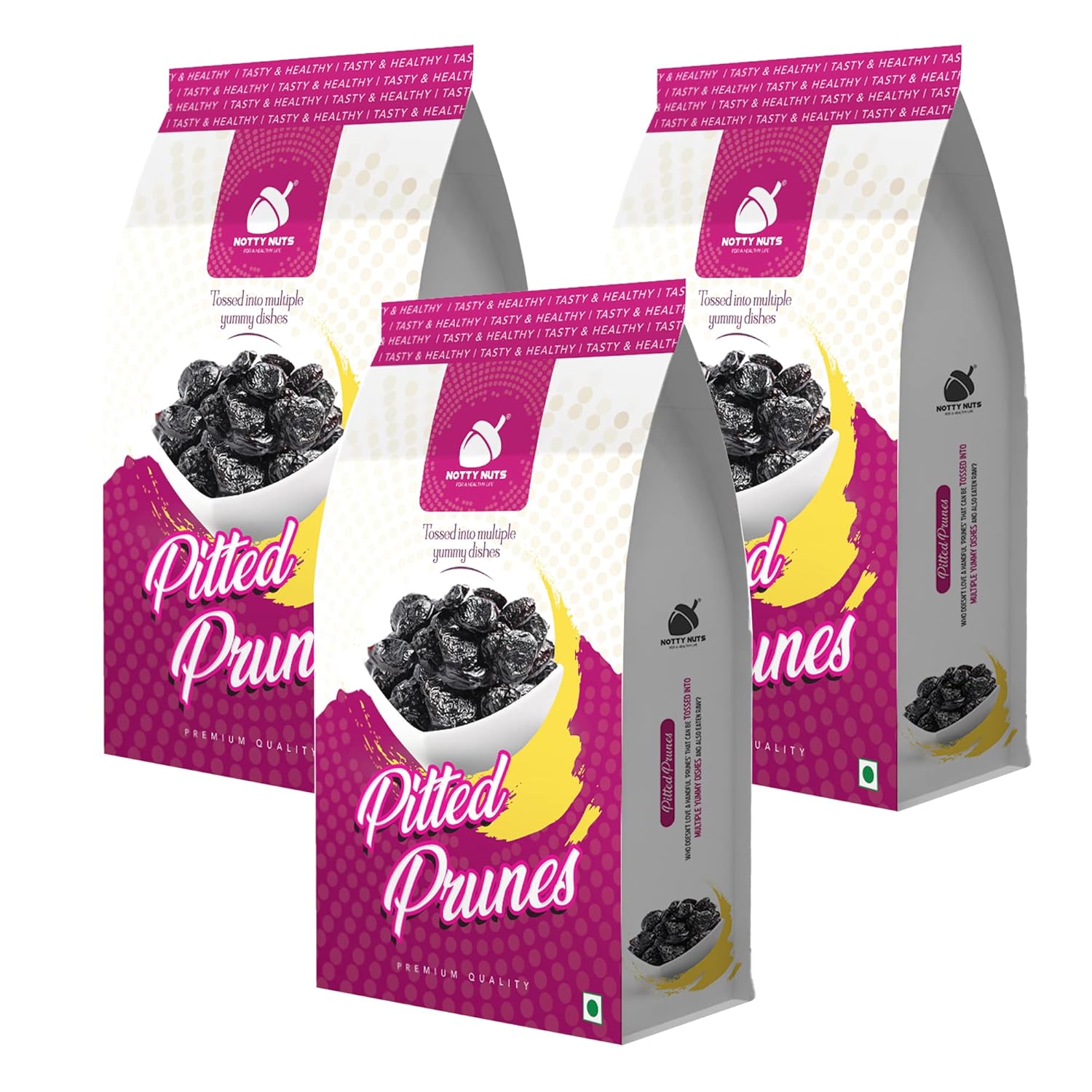 NOTTY NUTS Dried Pitted Prunes 750g | Prunes | Dehydrated Fruits | Aloo ...