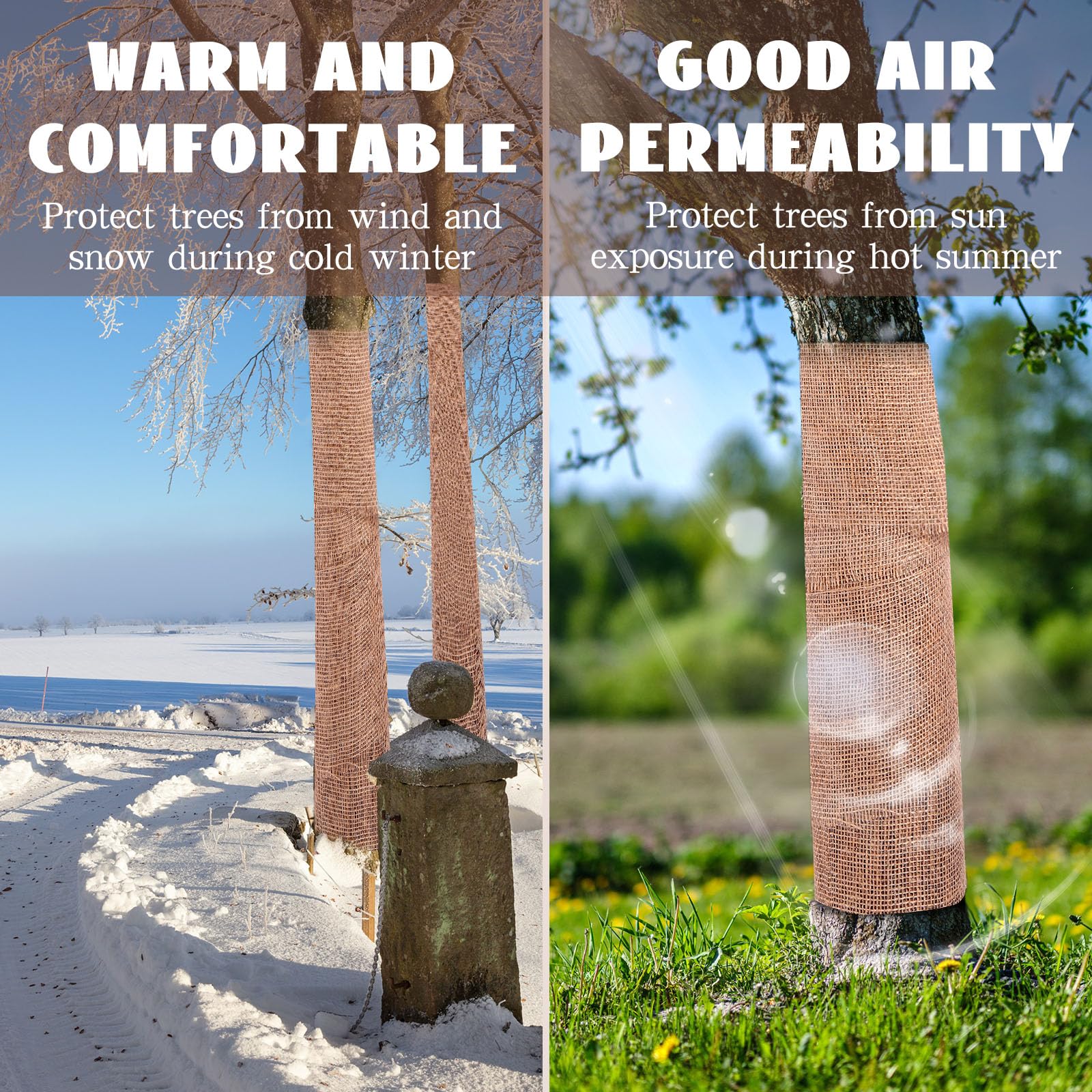 Preboun 2 Rolls Burlap Fabric Roll 40" Wide x 144 Feet Long Roll ...