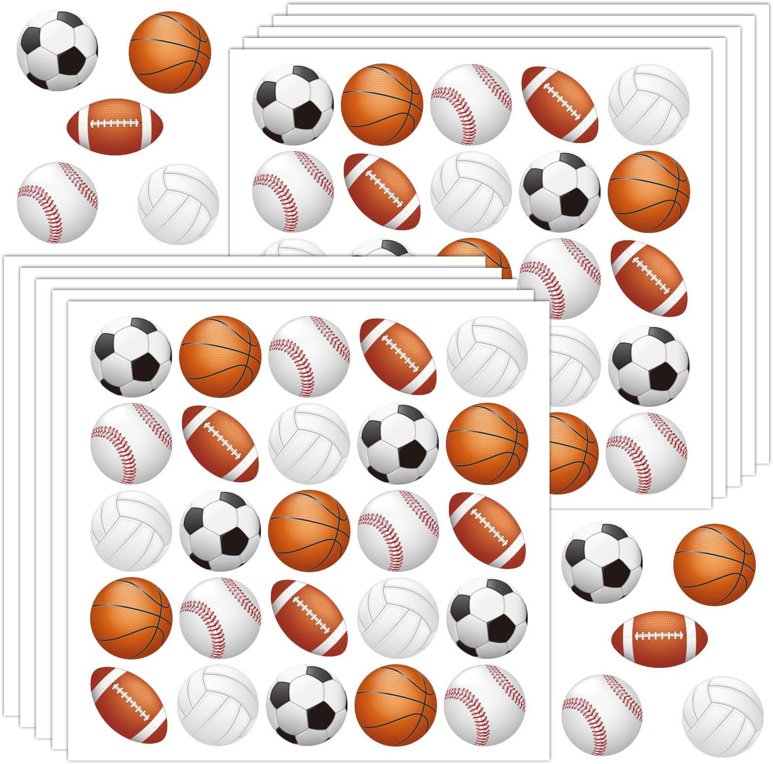 Amazon.com: Sport Ball Sticker for Kids,2 inch 300pcs Waterproof Mixed ...
