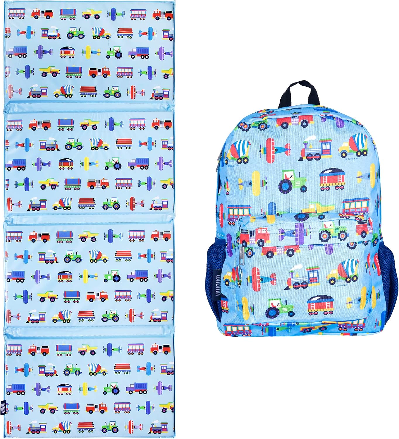 Amazon.com: Wildkin Kids 16 Inch Backpack Bundle with Vinyl Nap Mat ...