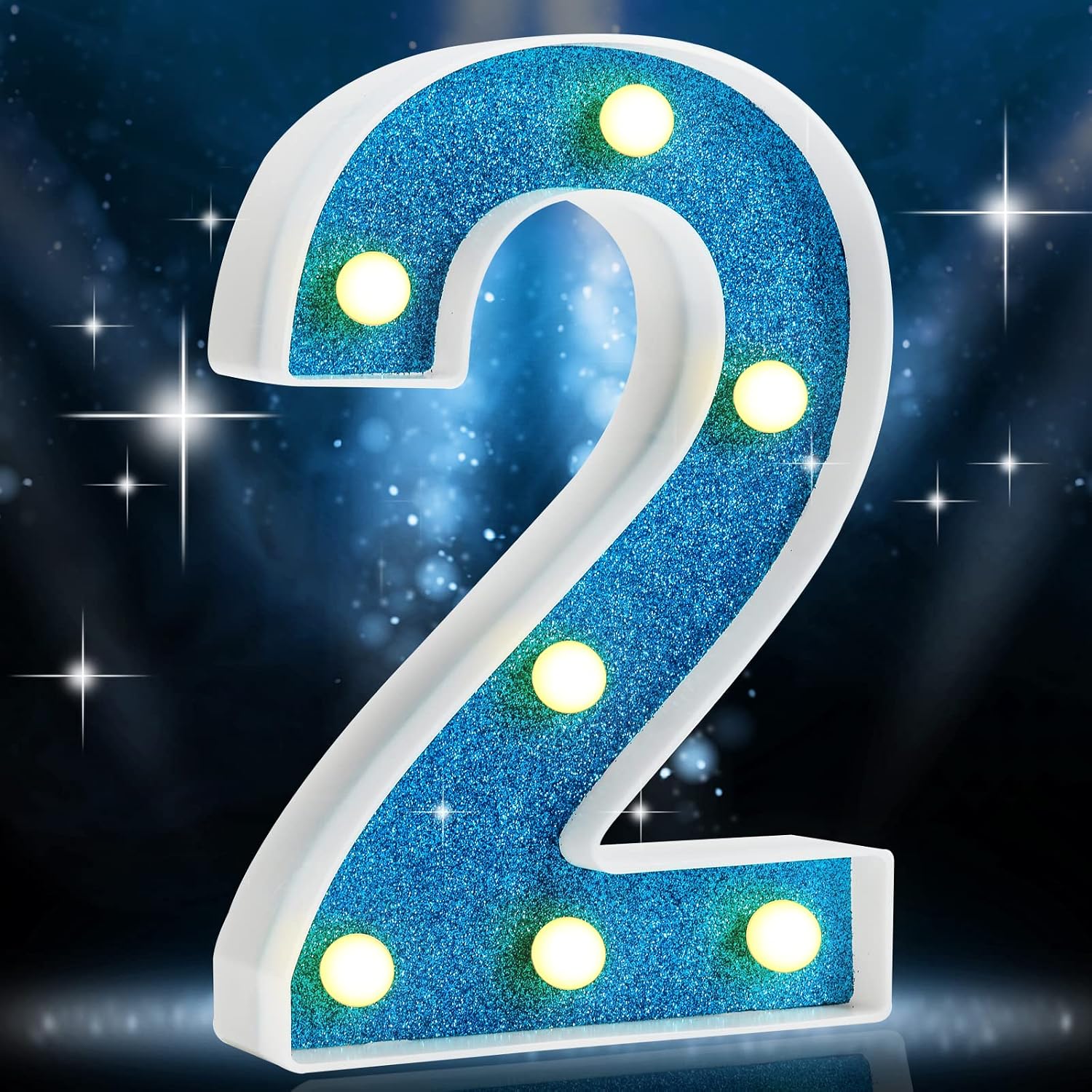Amazon.com: Marquee Numbers Lights, Light Up Numbers for Party Battery ...