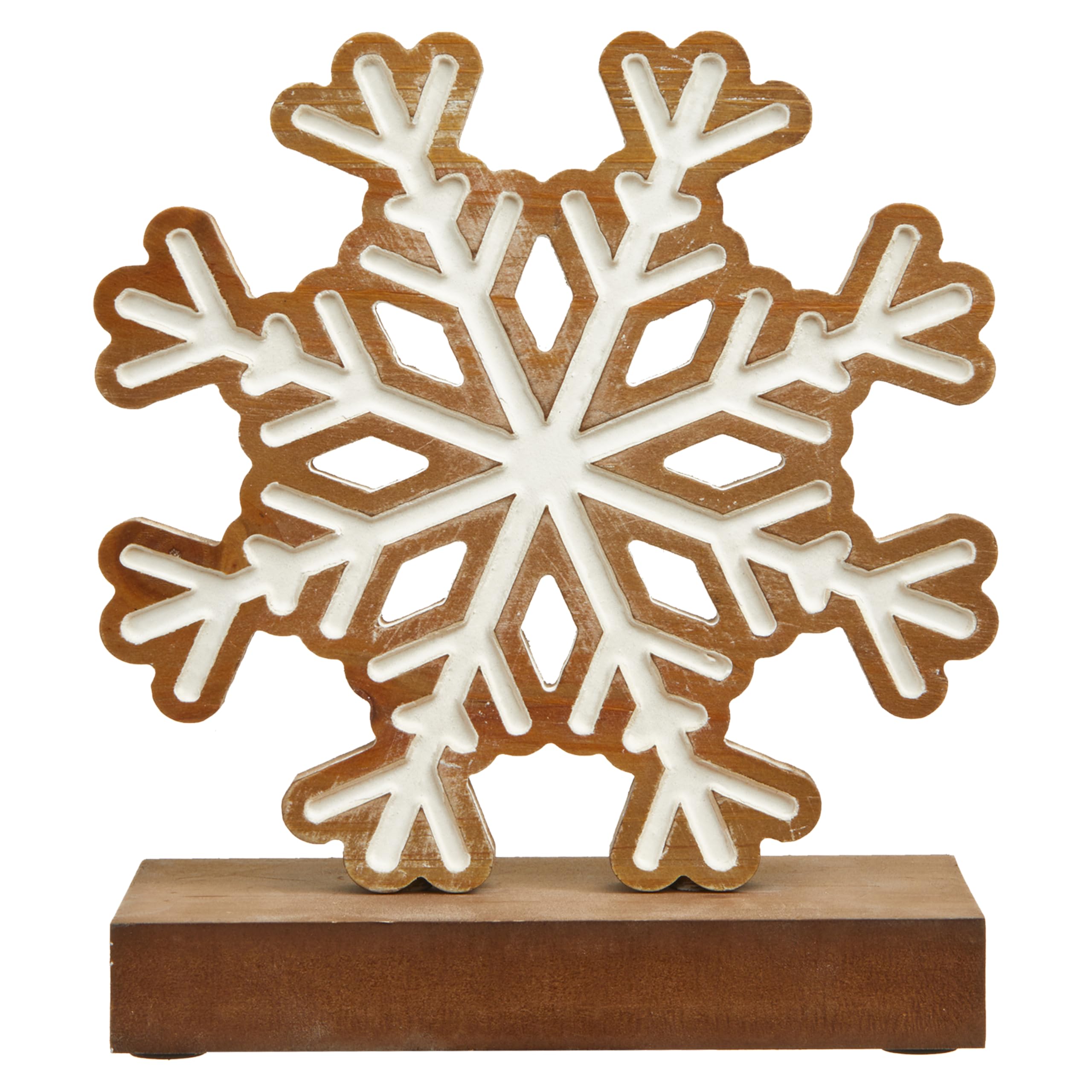 Amazon.com: Sintosin Rustic 3D Wooden Snowflakes for Crafts 8 Inch ...