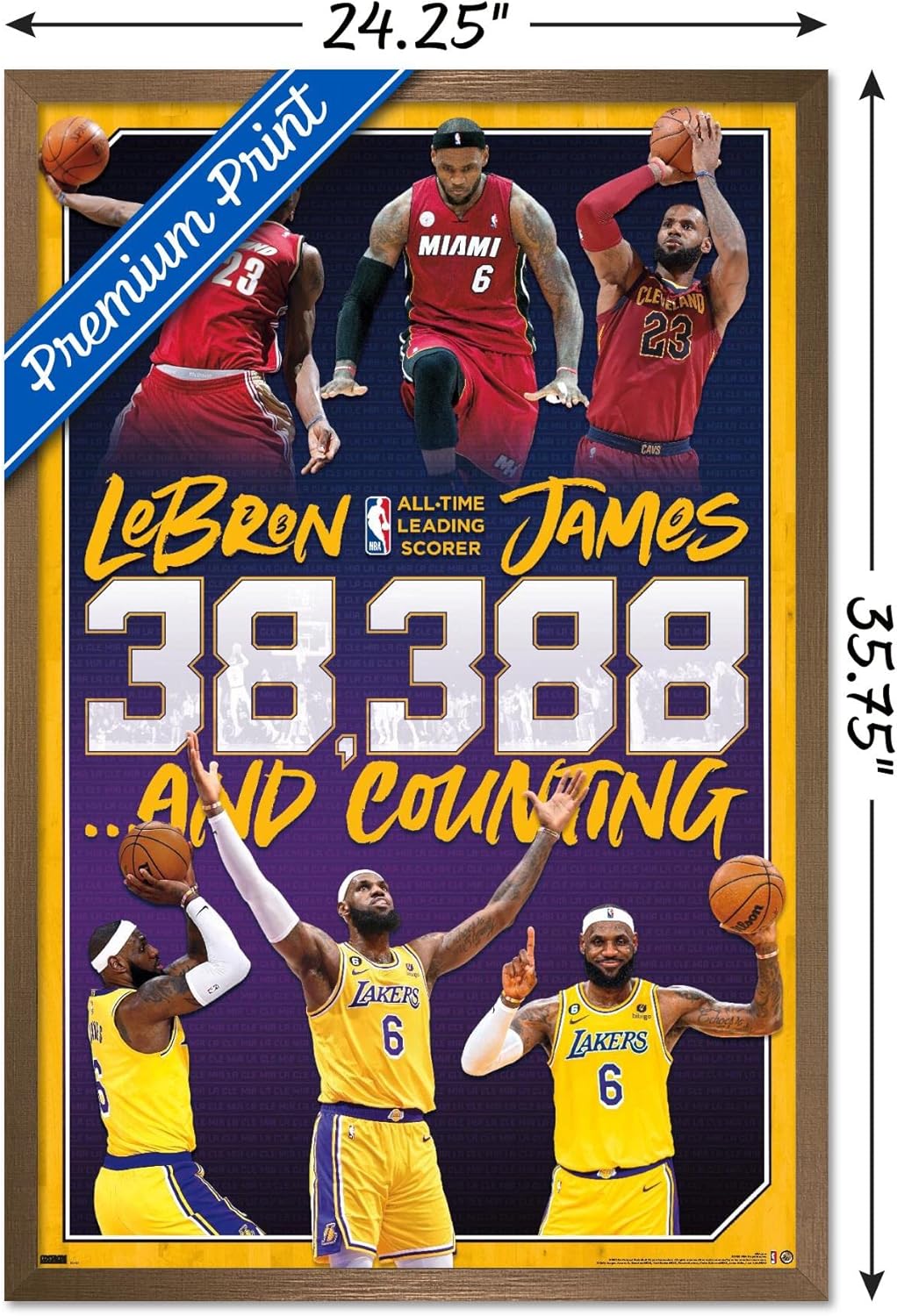 Trends International NBA League – LeBron James All-Time Scoring Leader ...