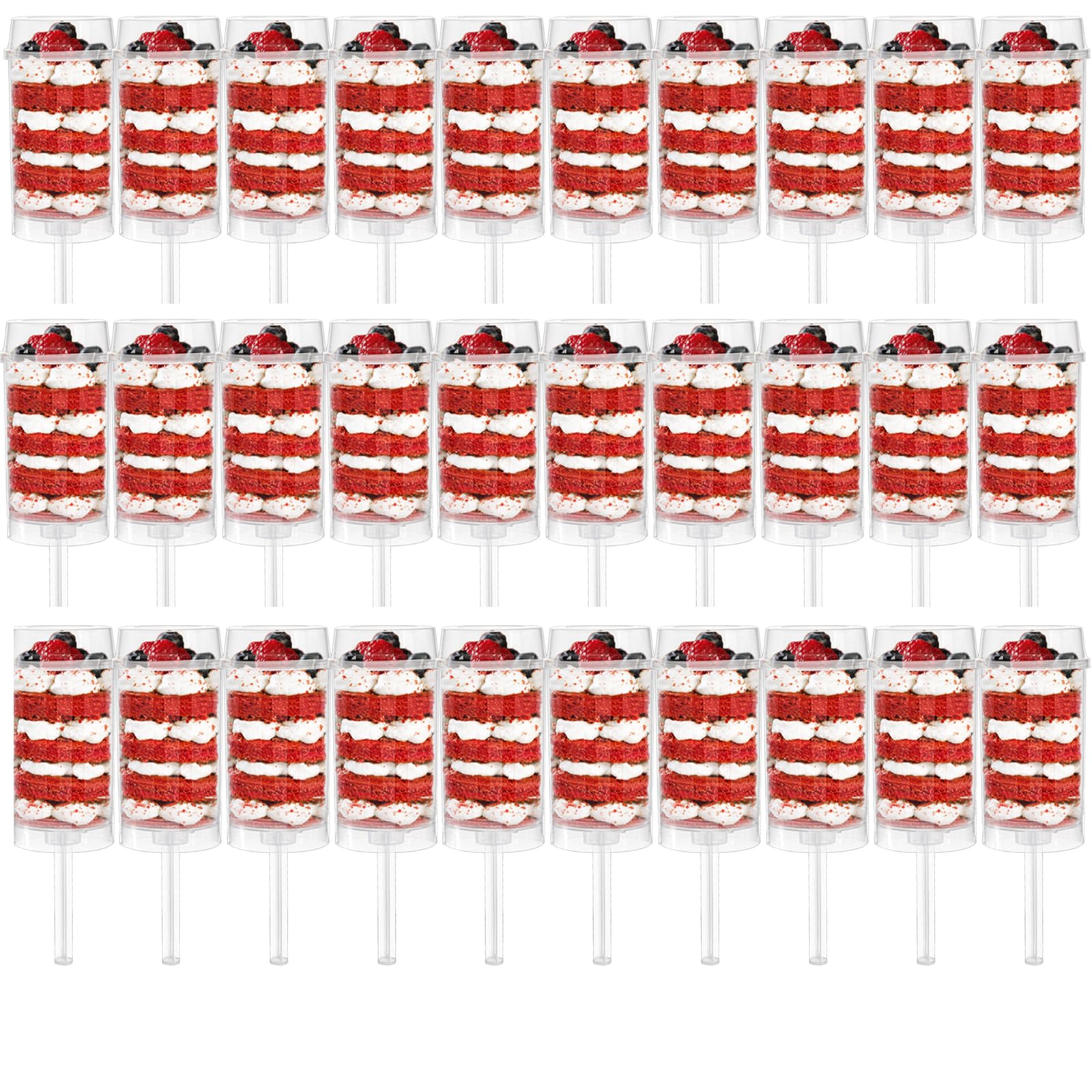 Amazon.com: Jucoan 30 Pack Cake Push Pop Containers with lids, Cake Pop ...