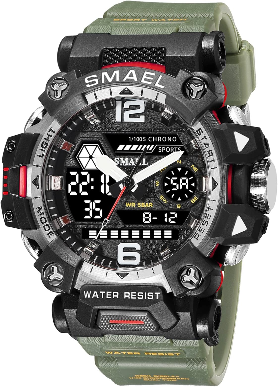 SMAEL 8072 - Orologio da polso da uomo, militare, digitale ...