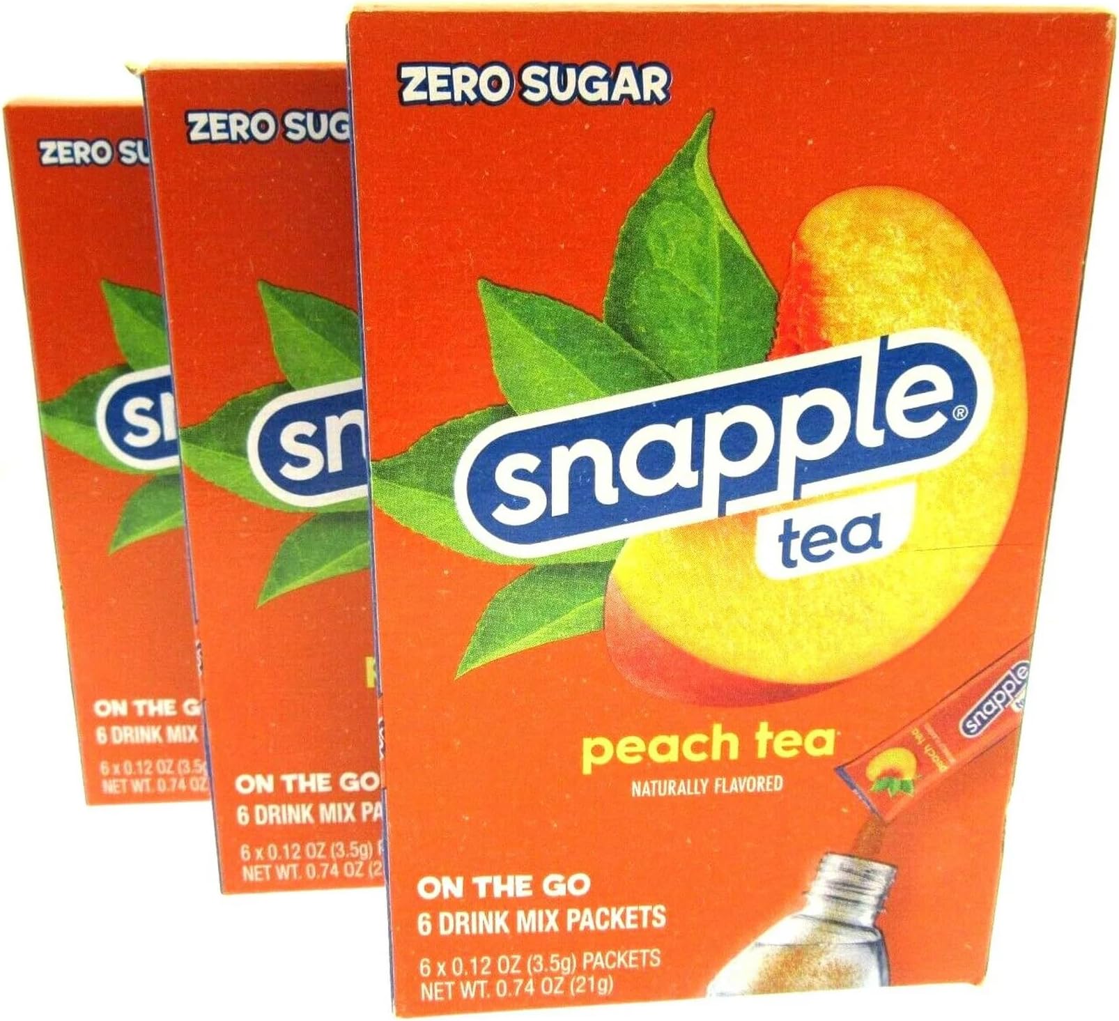 Amazon.com : Snapple On The Go Sugar Free Diet Peach Tea Powdered Drink ...