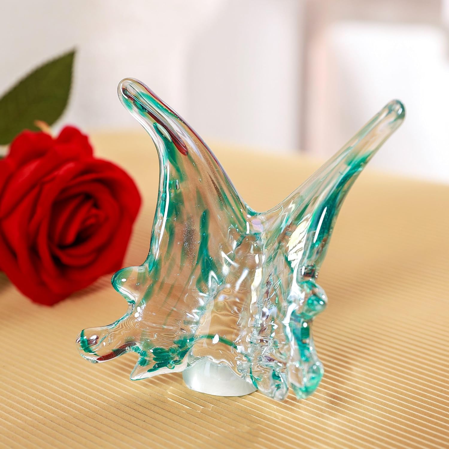 Amazon.com: QFkris Hand Blown Glass Butterfly Figurines for Women Mom ...
