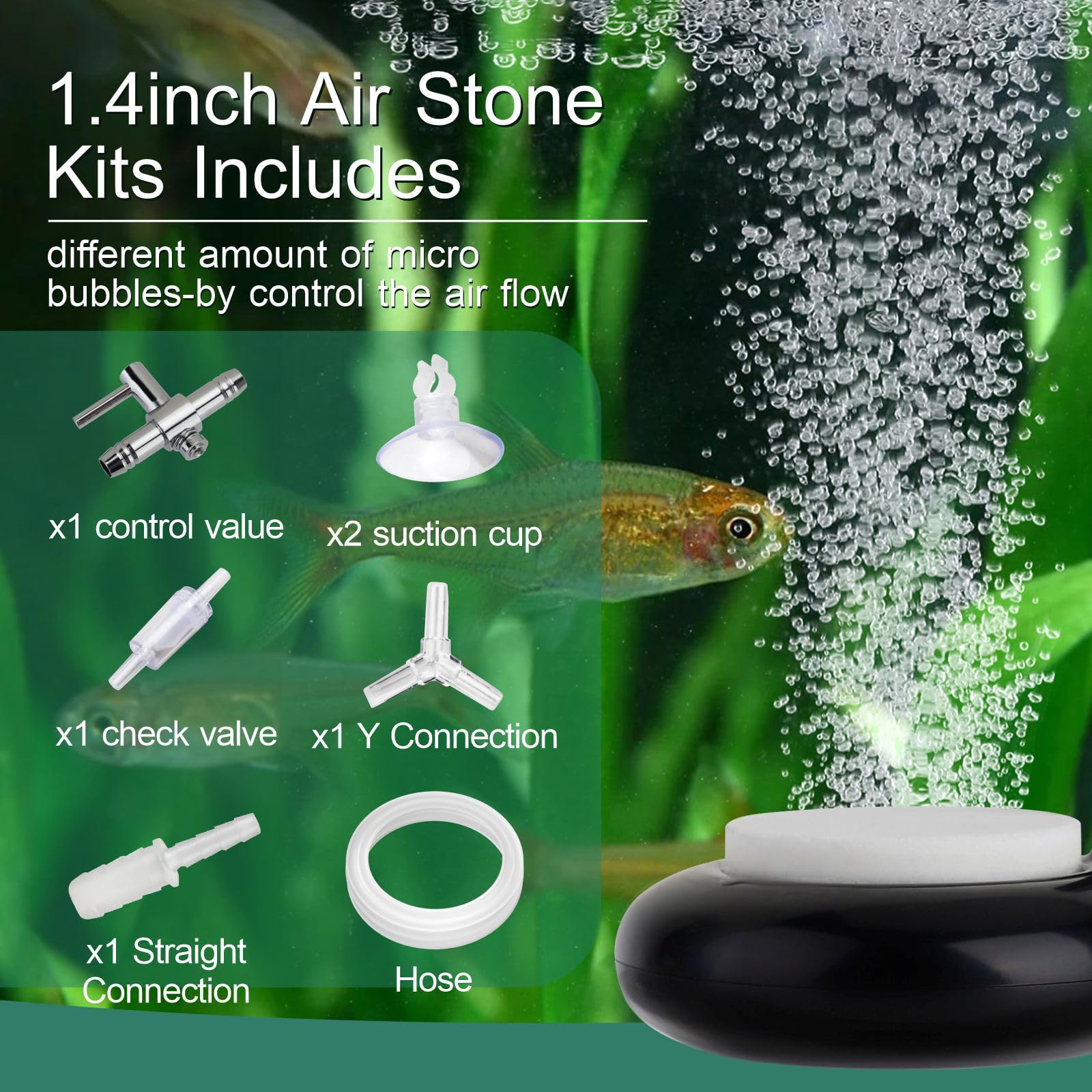 Snapklik.com : Hygger Mini Aquarium Air Stone,Small Bubble Stone Fish ...