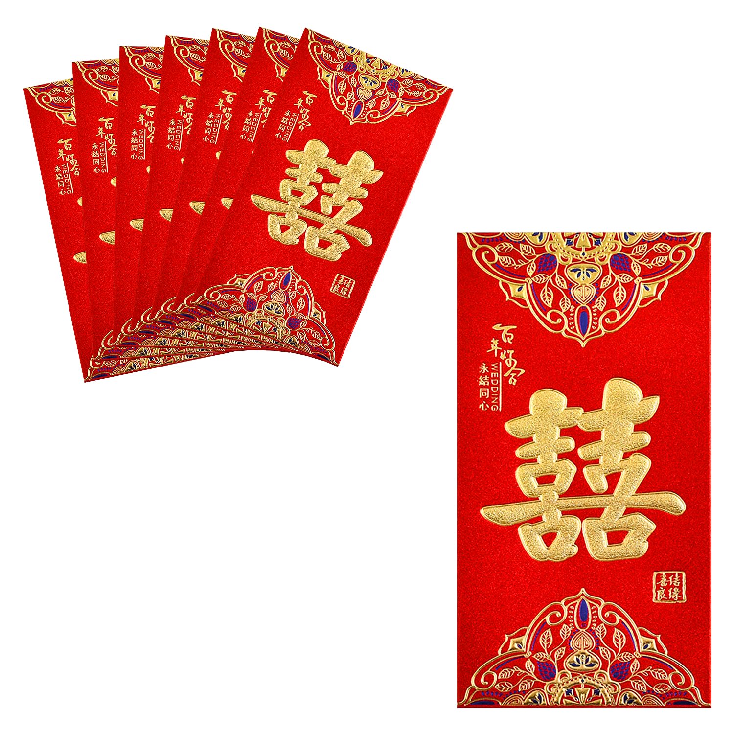Rumyve Wedding Greeting Cards - 12 Pcs Red Chinese Envelopes,Lucky Red ...