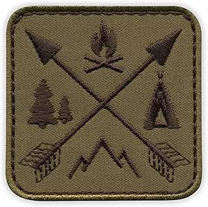 Amazon.com: Patchion Crossed Arrows - Camping, Mountains, Forest ...