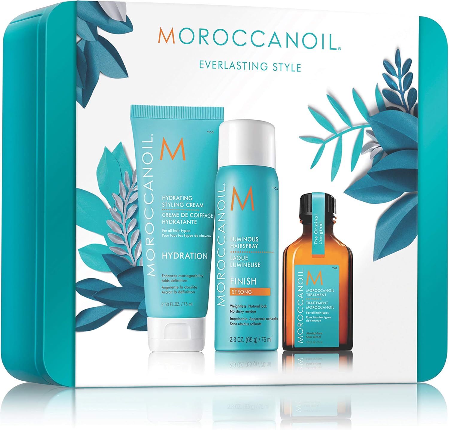 Moroccanoil Gift Set - Mini Treatment Oil, Luminous Hair Spray and Hydrating Styling Cream ...