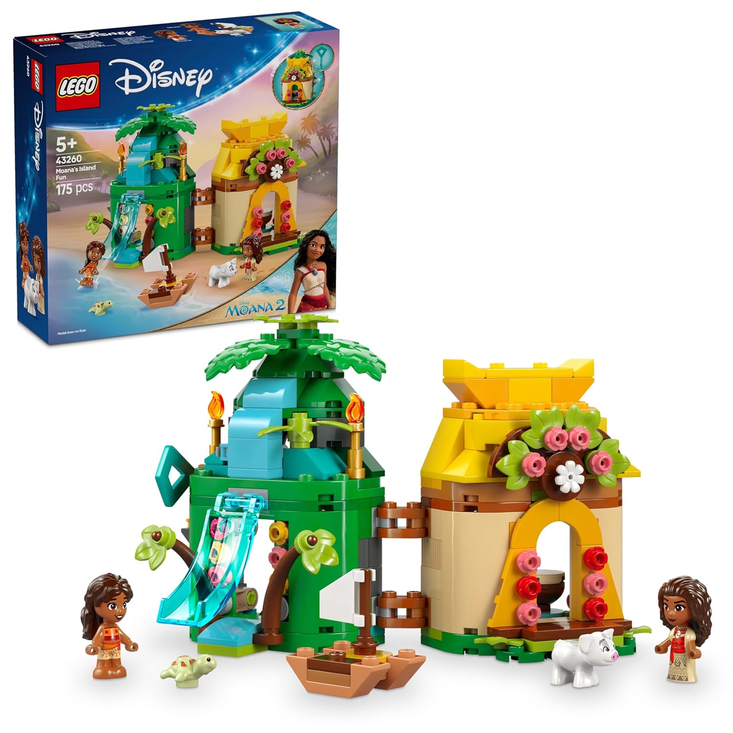 LEGO ǀ Disney Moana’s Island Fun Buildable Model Toy and Building Kit ...