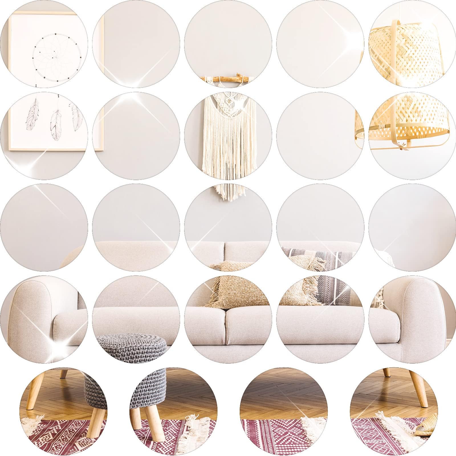 Amazon.com: Firefly Imports Round Mirror Base Centerpiece, 16-inch ...