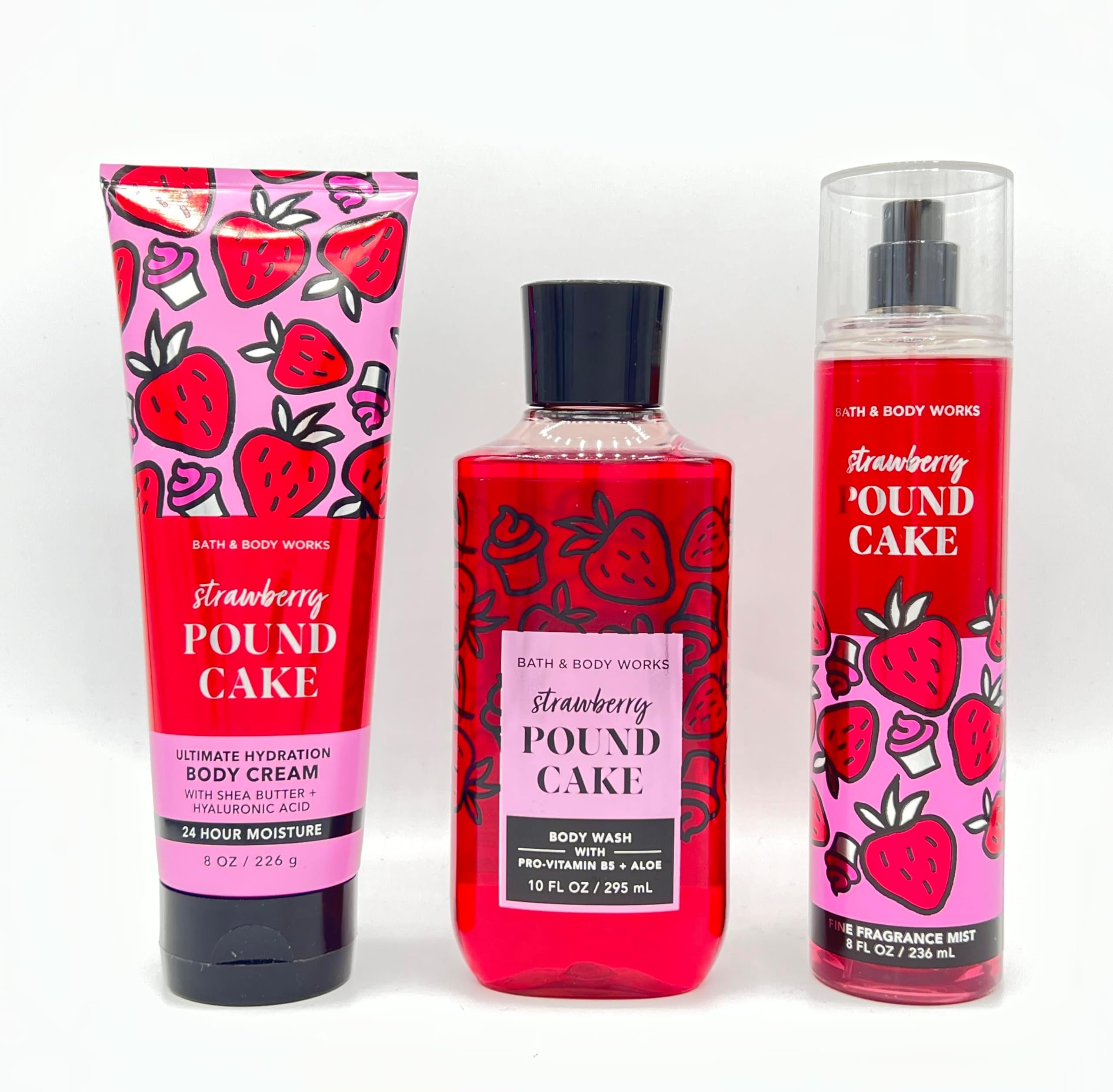 Amazon.com : Bath & Body Works Strawberry Pound Cake Deluxe Gift Bag ...
