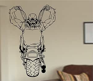 Amazon.com: Guy Riding Motorcycle Chopper Rider Wall Vinyl Decal ...
