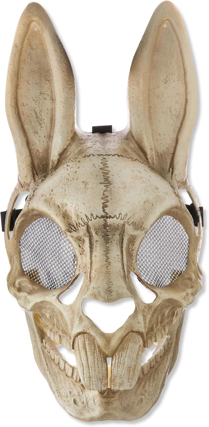 Amazon.com: Skeleton Bunny Mask for Adults, Bone White Full Face Mask ...