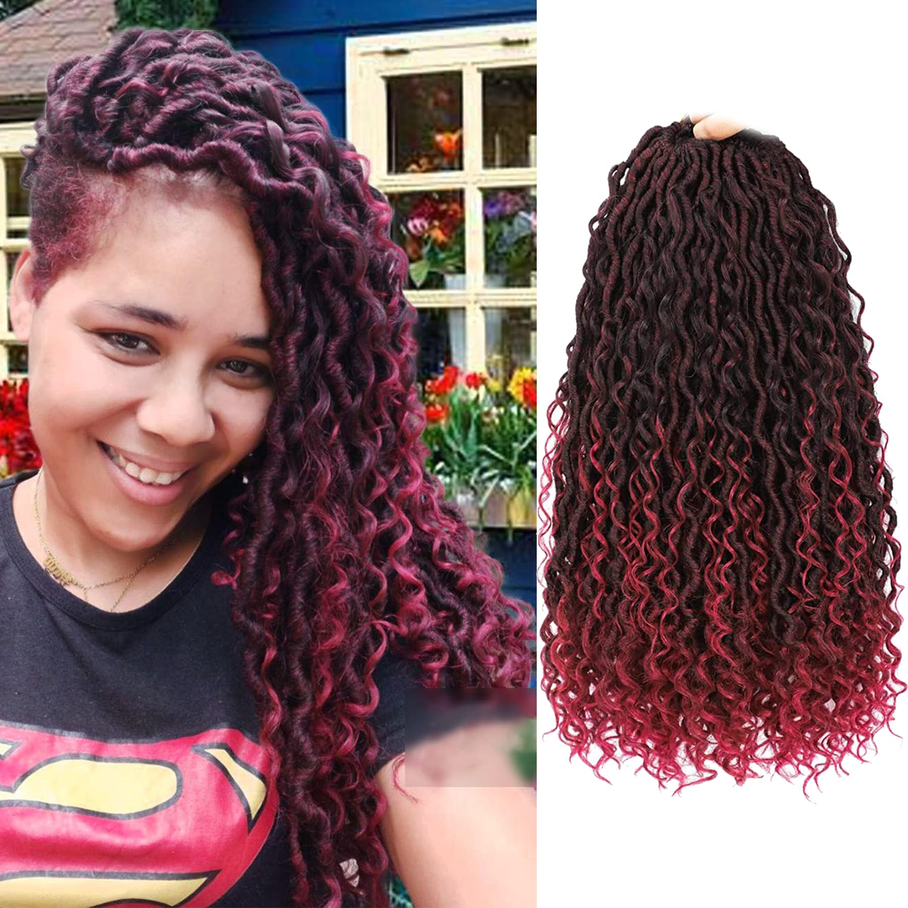 Buy River Goddess Locs Crochet Hair for Black Women- 14 Inch 6 Packs ...