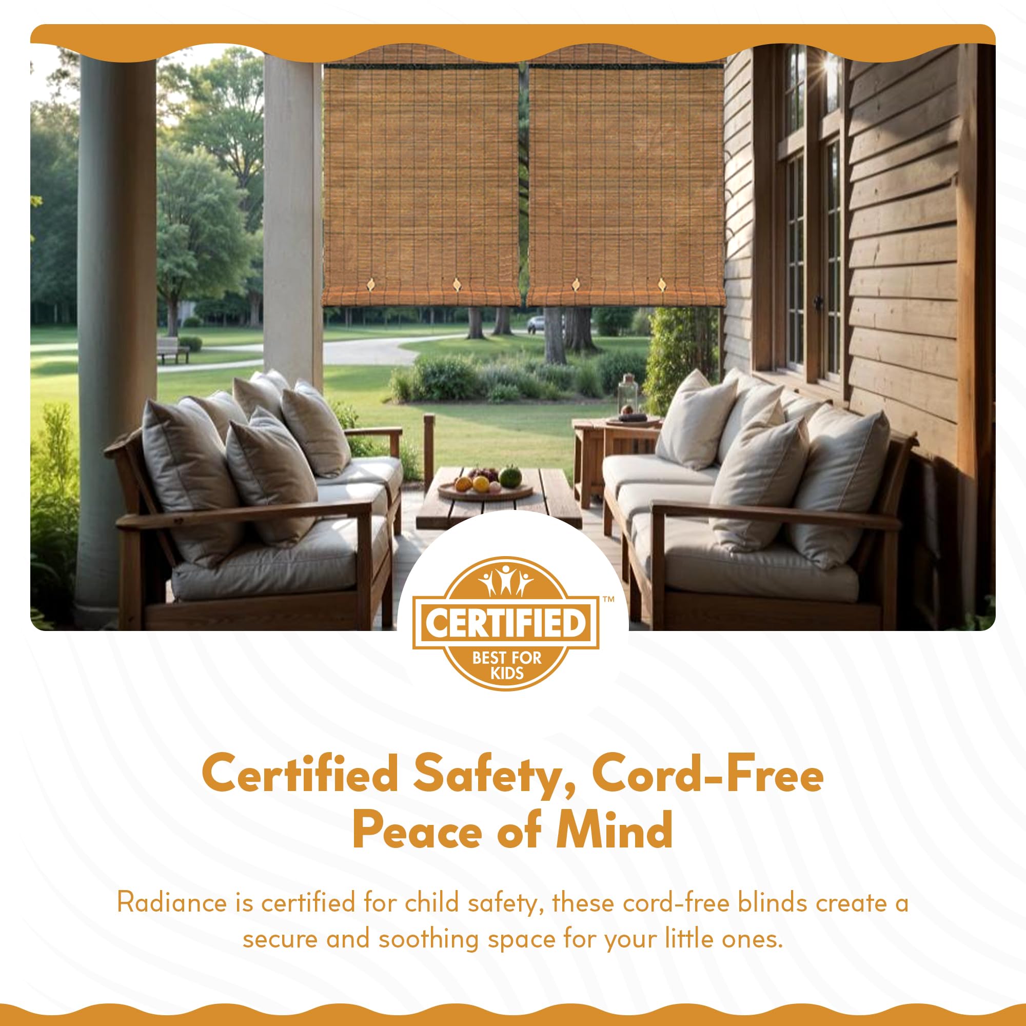 Snapklik.com : Radiance - Matchstick Outdoor Roller Shades For Porch Or ...