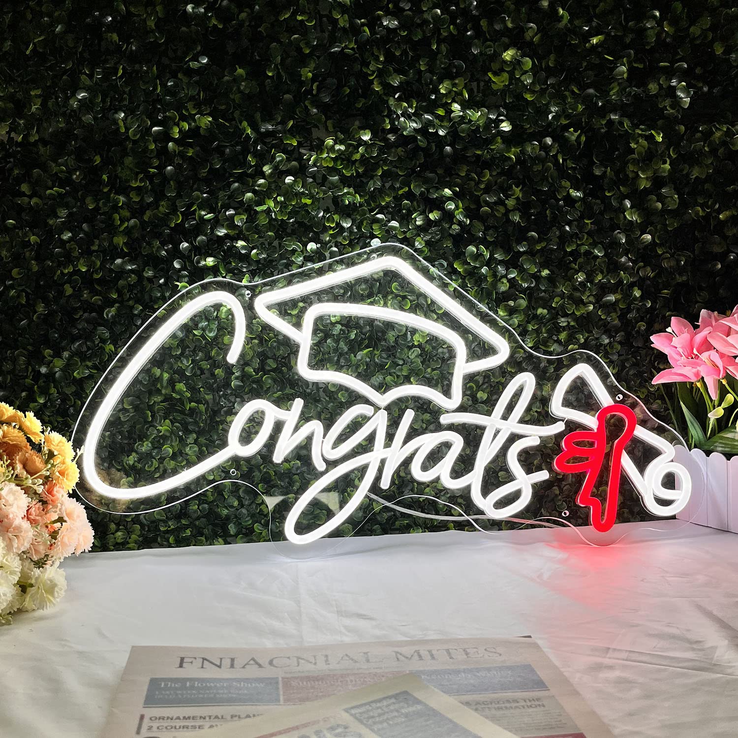 Amazon.com : Congrats Grad Neon Sign Custom LED Neon Signs,Large ...