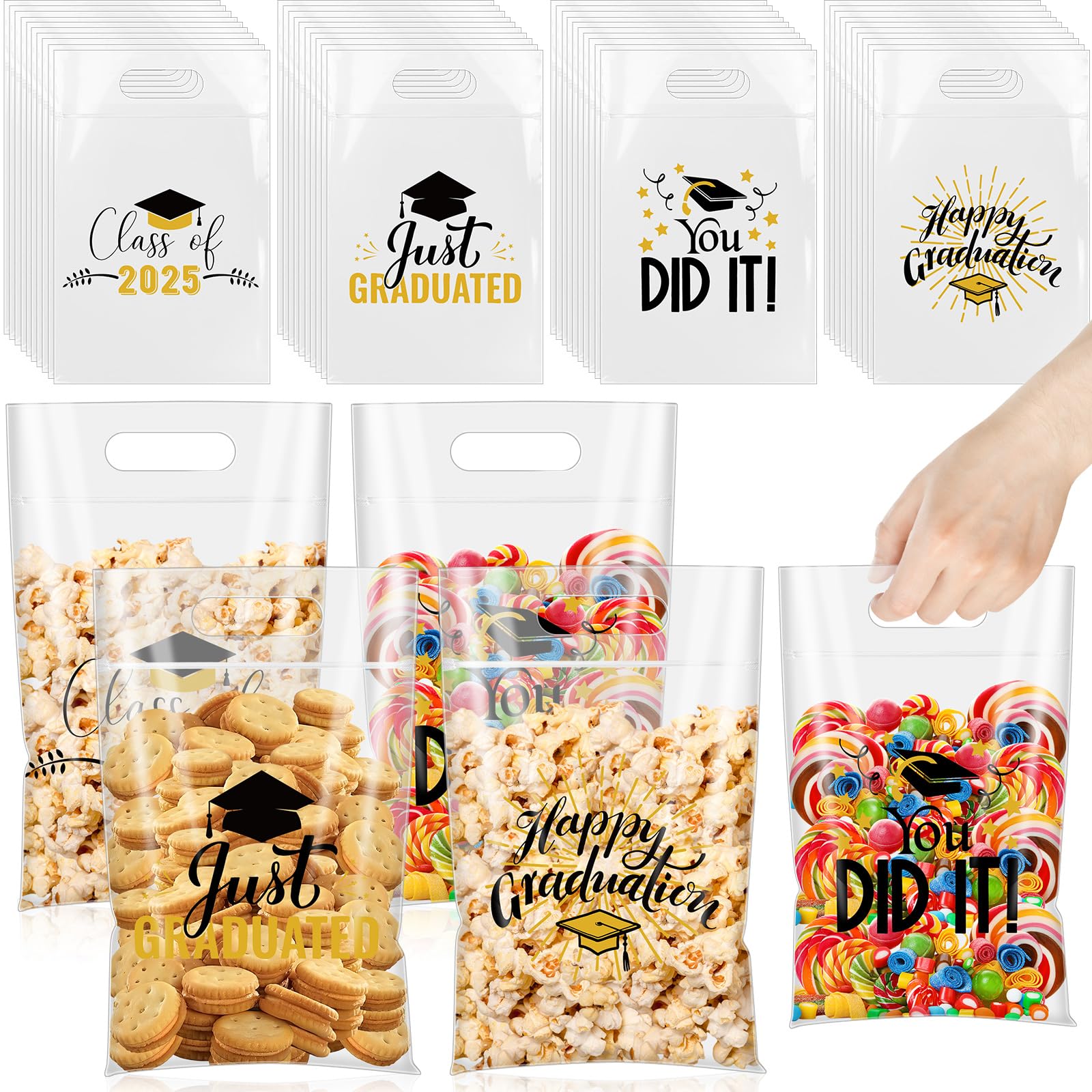 Snapklik.com : Sinload 100 Pcs Graduation Gift Bags Grad Treat Bags