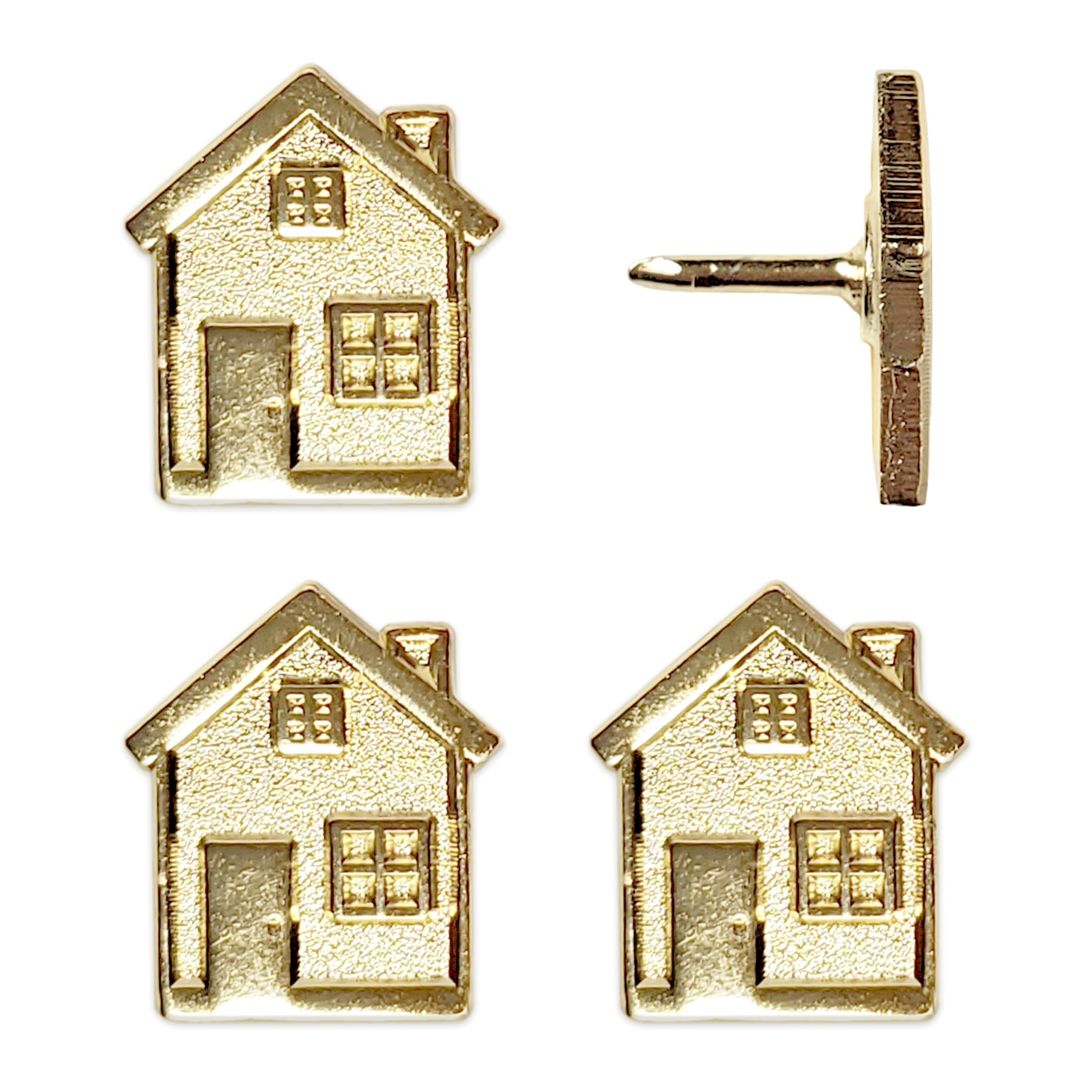 Amazon.com: Big House Push Pins - Gold Metal Home Pins - Set of 4 ...