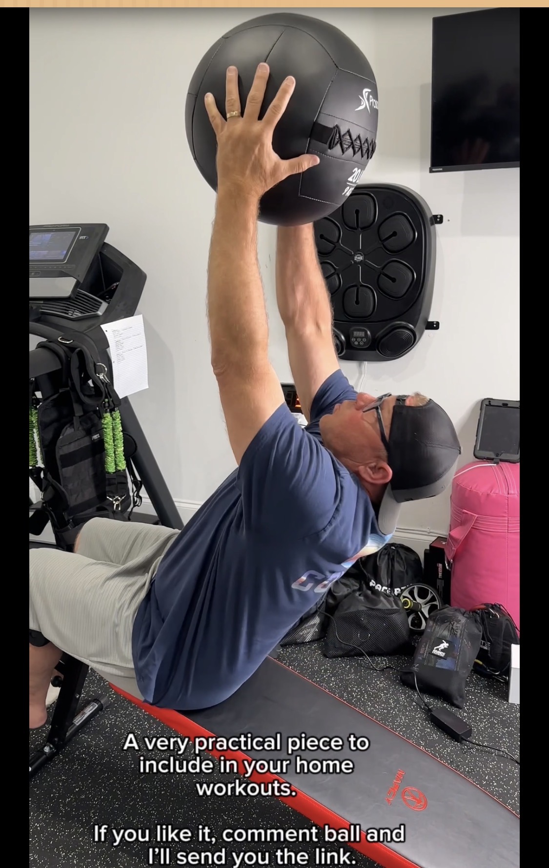 Watch Training routine with 20 lb ball on Amazon Live