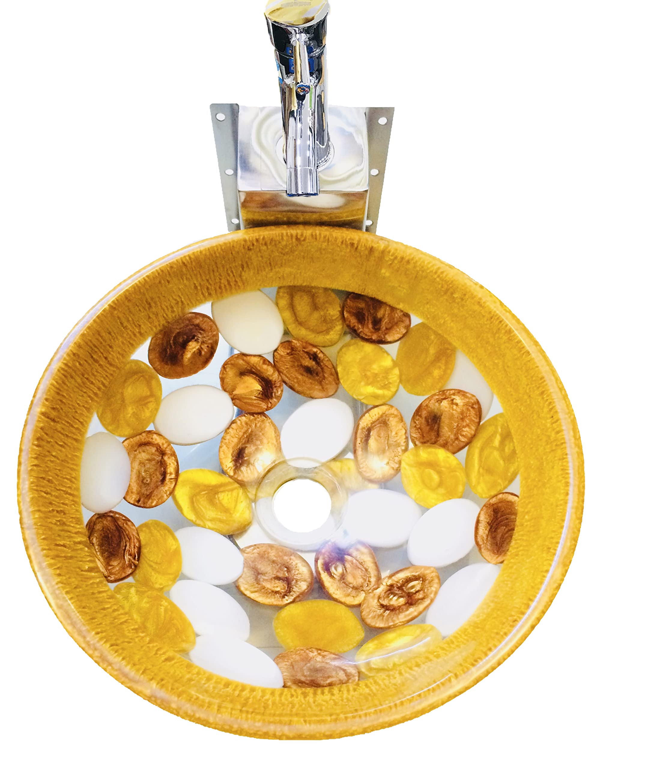 Buy CTM 14 INCH Resin Wash Basin in Yellow Color with Wash Basin Stand ...